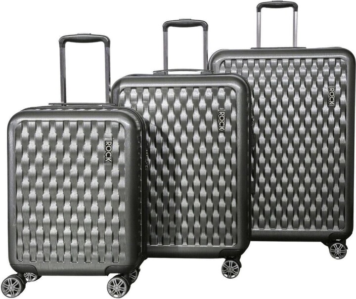 Infinity Leather Hard Shell Suitcase Luggage Bag - Grey - ShopStyle