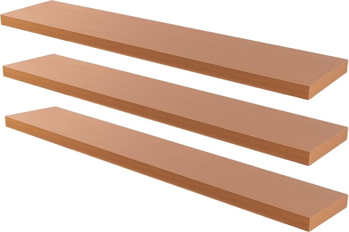 Harbour Housewares Modern Floating Wall Shelves - 120cm - Pack of 6 ...