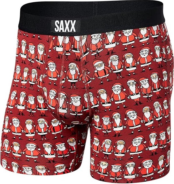 SAXX UNDERWEAR Ultra Boxer Brief Fly (Worldwide Santa/Red) Men's ...