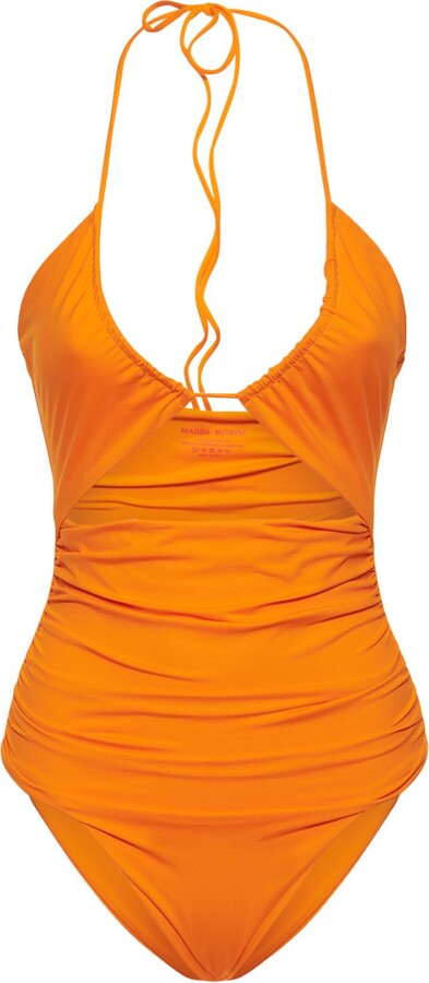 Magda Butrym Criss Cross Onepiece Swimsuit Shopstyle Swimwear