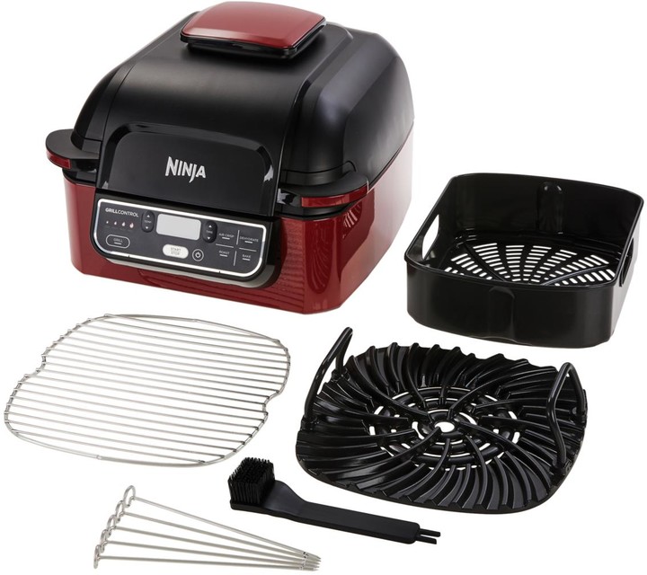 Ninja Foodi 5-in-1 Grill with Kebabs, Roasting Rack and Recipes ...