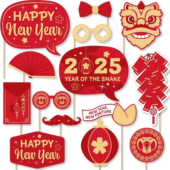 Big Dot of Happiness Lunar New Year - 2025 Year of the Snake Photo ...