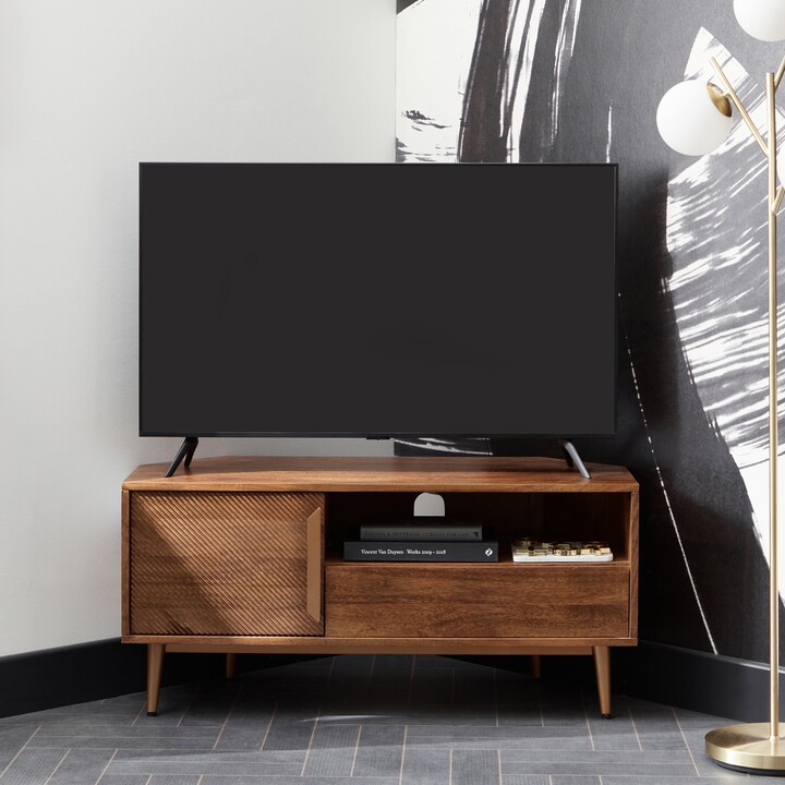 Dunelm Anya Corner TV Unit Dark Brown - ShopStyle