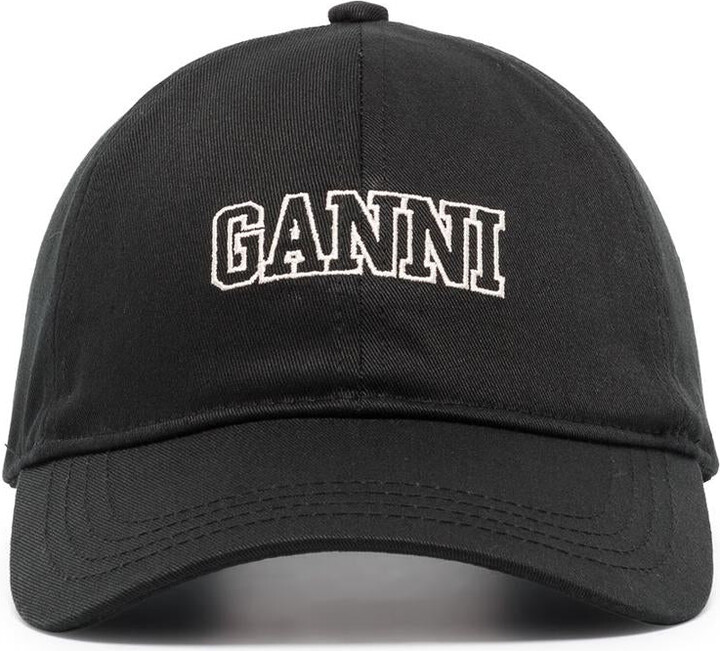 Ganni Logo cap - ShopStyle Hats