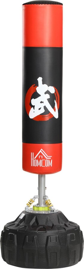 HOMCOM Freestanding Boxing Punch Bag Stand Fillable Base Springs ...