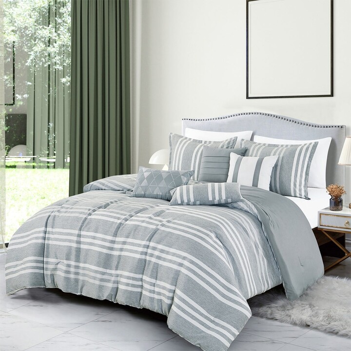 Wellco Bedding Comforter Set Bed In A Bag - 7 Piece Luxury AUDUNA yarn ...