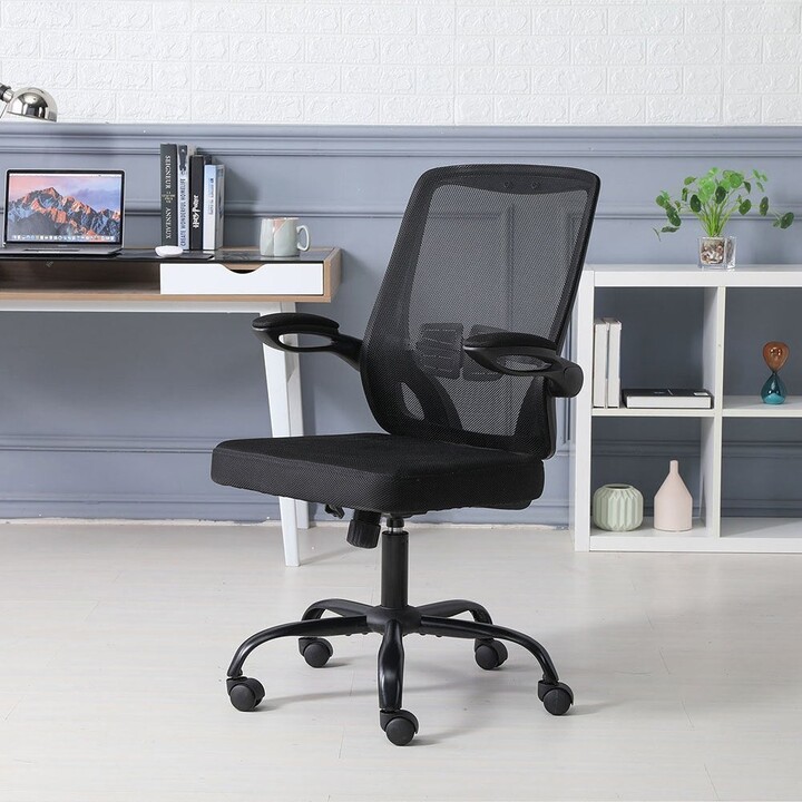 LivEditor Modern Simple Office Chair, Ergonomic Bow Seat Mesh Chair ...