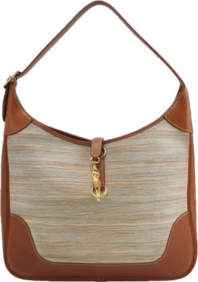 Hermes Trim leather handbag - ShopStyle Shoulder Bags