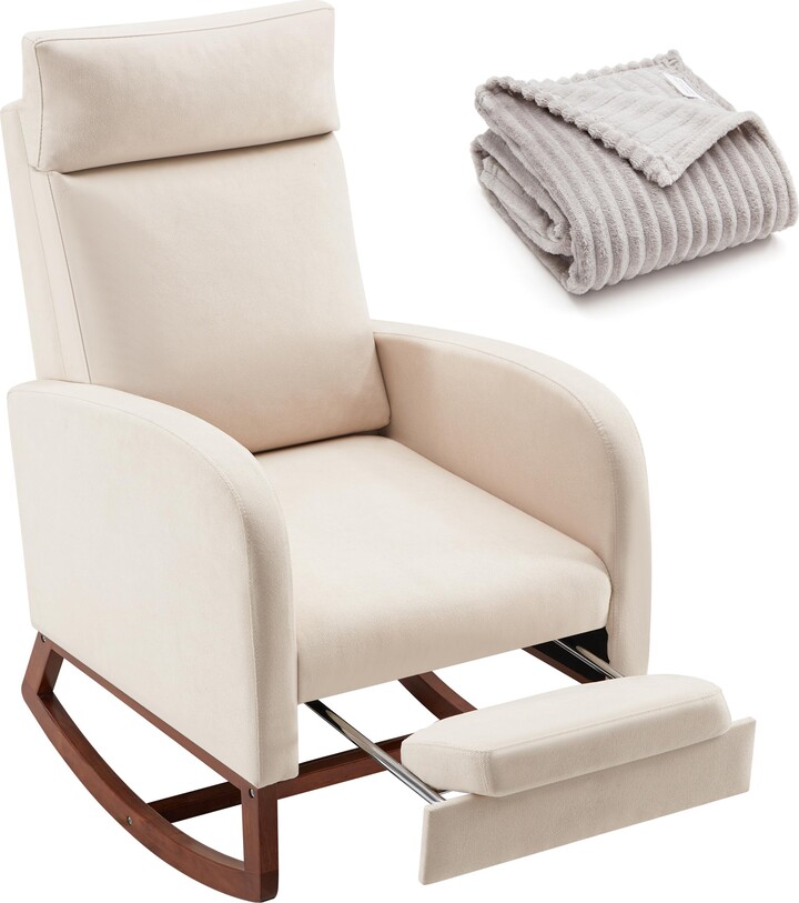 AYEASY Rocking Chair Nursery Chair with Foot Rest - ShopStyle