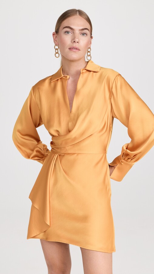 SIMKHAI Talit Draped Front Mini Dress - ShopStyle