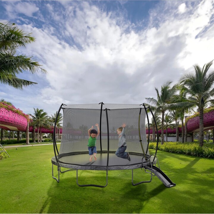 Simplie Fun 12FT Trampoline With Slide(Arc-shaped) - ShopStyle Decor