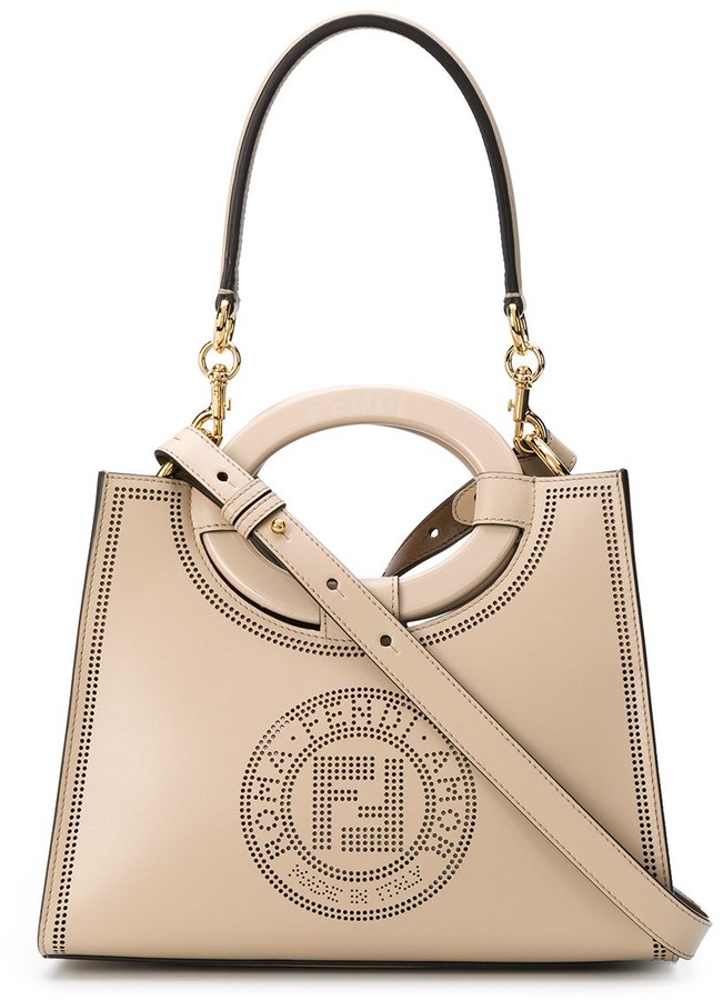 Fendi Perforated Logo Tote - ShopStyle