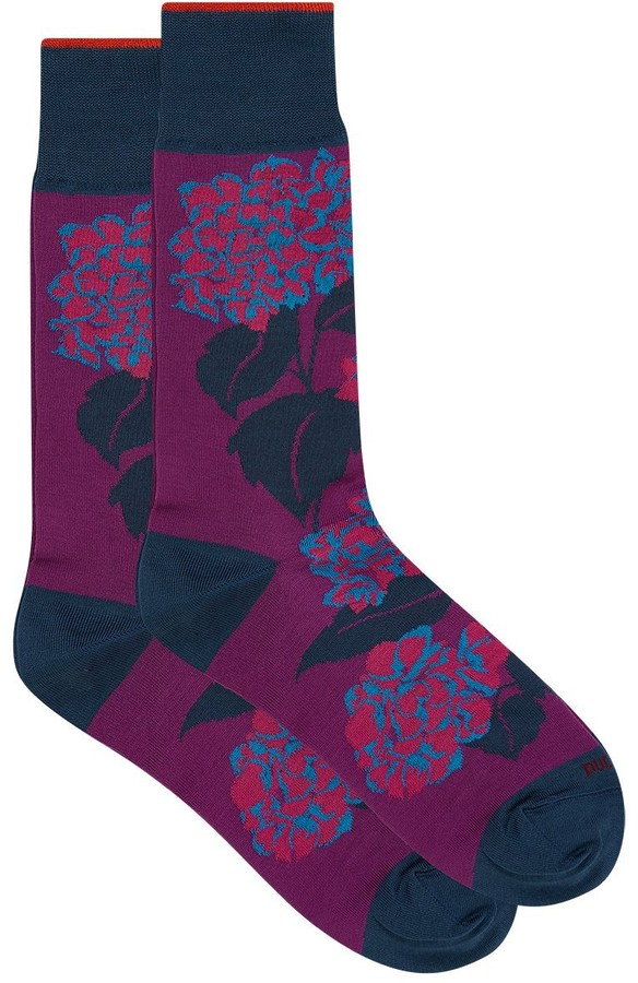 DUCHAMP LONDON Moiras Hydrangea Sock Purple - ShopStyle