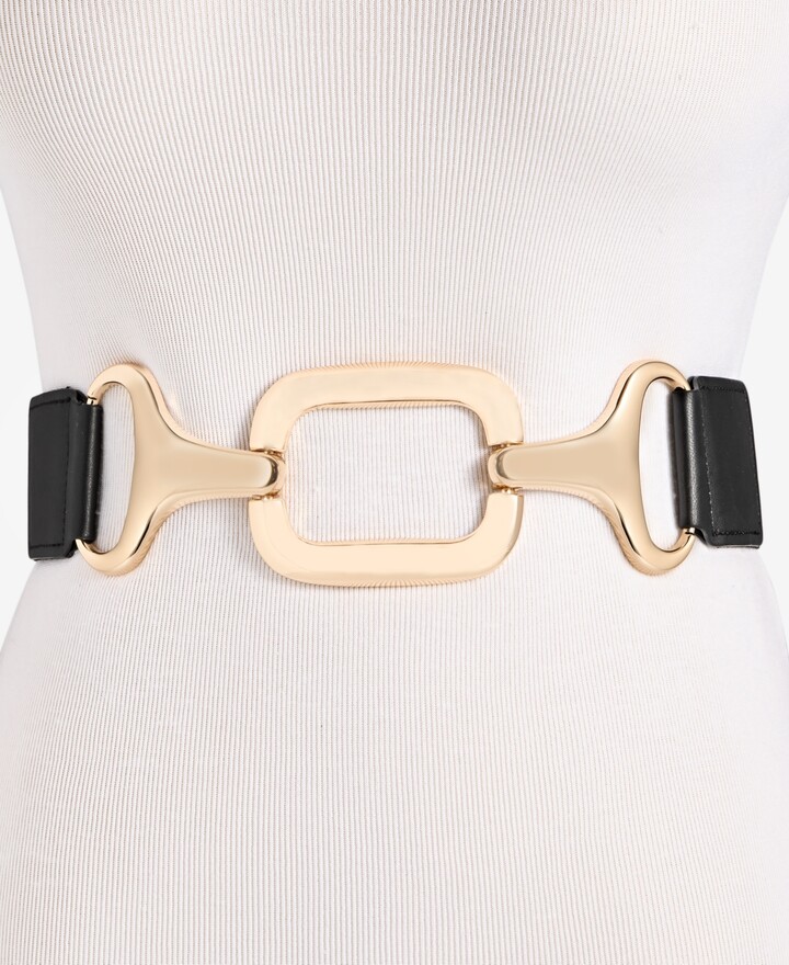 INC International Concepts Chunky Interlock Stretch Belt, Exclusively ...