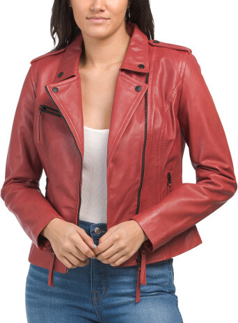 TJMAXX Leather Biker Jacket For Women - ShopStyle