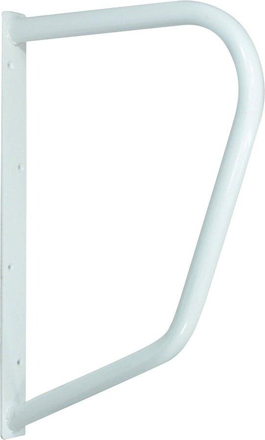 Loops White D Shape Metal Handrail - Tubular Steel Frame - 510mm Depth ...