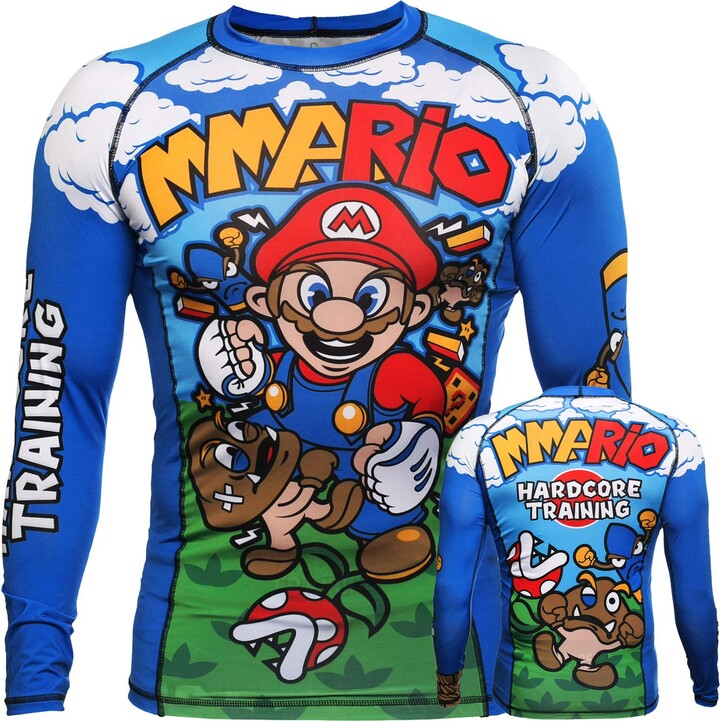 Hardcore Training Rash Guard Mmario Men’s – Compression Shirt Long ...