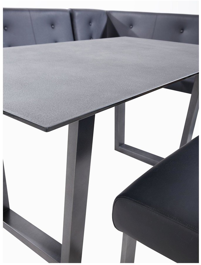 Chicago 160 cm Glass Top Dining Table with Sofa and Bench - ShopStyle ...