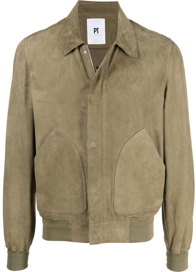 PT Torino Pouch-Pocket Leather Jacket - ShopStyle