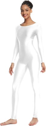 OVIGILY Women's Long Sleeve Unitard Dance Costume Spandex Full Body ...