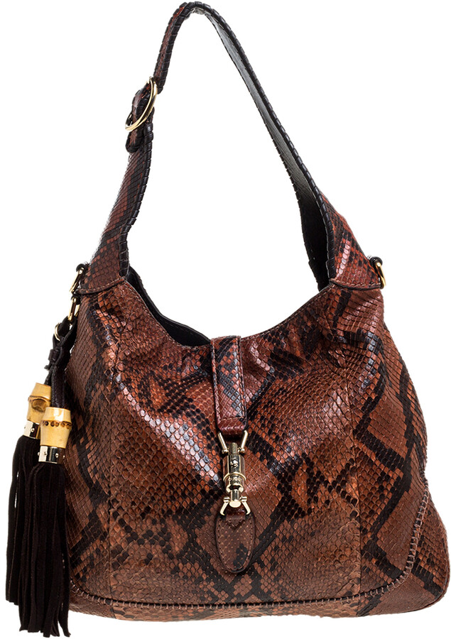 Gucci Multicolor Python Medium Jackie Hobo - ShopStyle