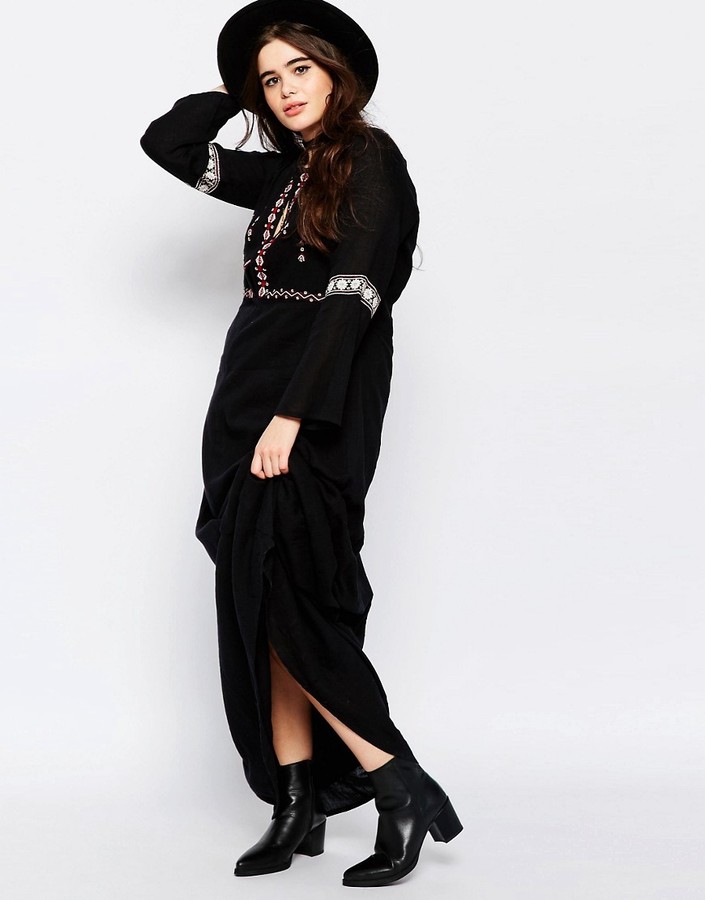 Alice & You Panel Embroidered Folk Maxi Dress - ShopStyle