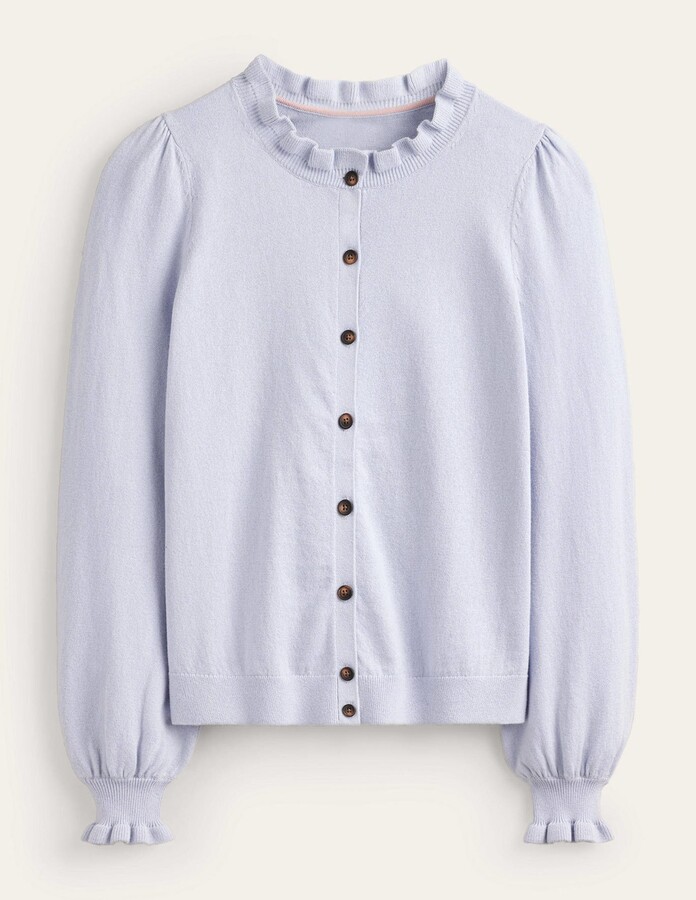 Boden Ruffle Neck Cardigan - ShopStyle