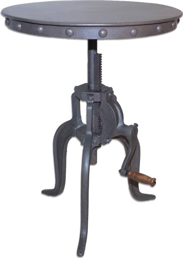 Tanvi Adjustable Crank Accent Table Industrial - Carolina Chair & Table ...