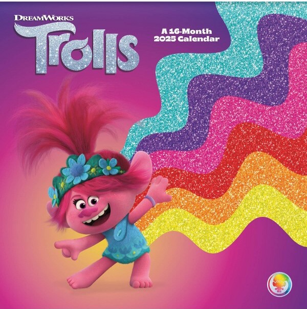 Trends International 2025 Trolls Wall Calendar: Monthly Art ...