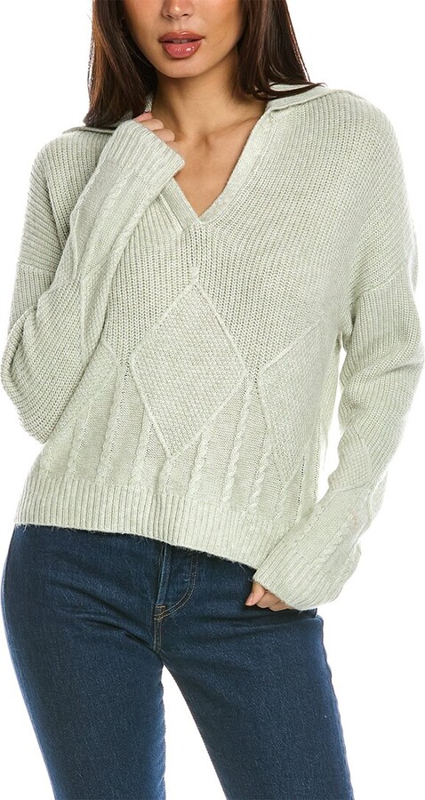 Design History Johnny Collar Sweater - ShopStyle