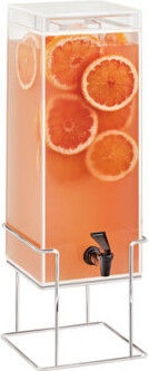 Cal-Mil Mid-Century 3 Gallon Square Beverage Dispenser with Infusion ...
