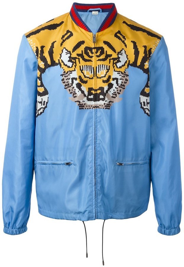 Gucci tiger print bomber jacket - ShopStyle Outerwear