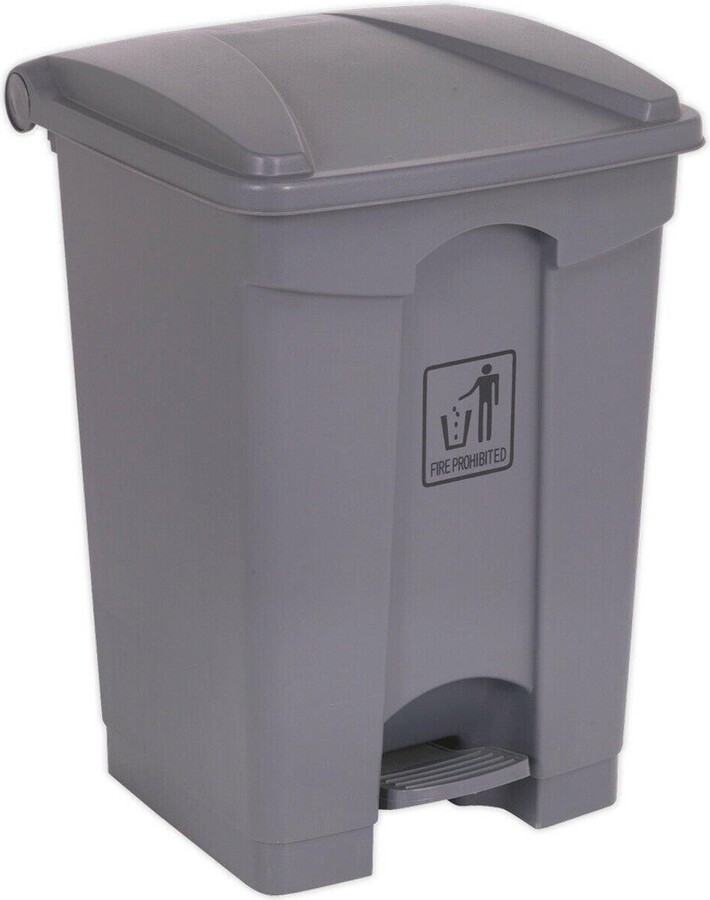 Loops 45 Litre Square Plastic Pedal Bin - Hands-Free Operation - Large Waste - ShopStyle Decor
