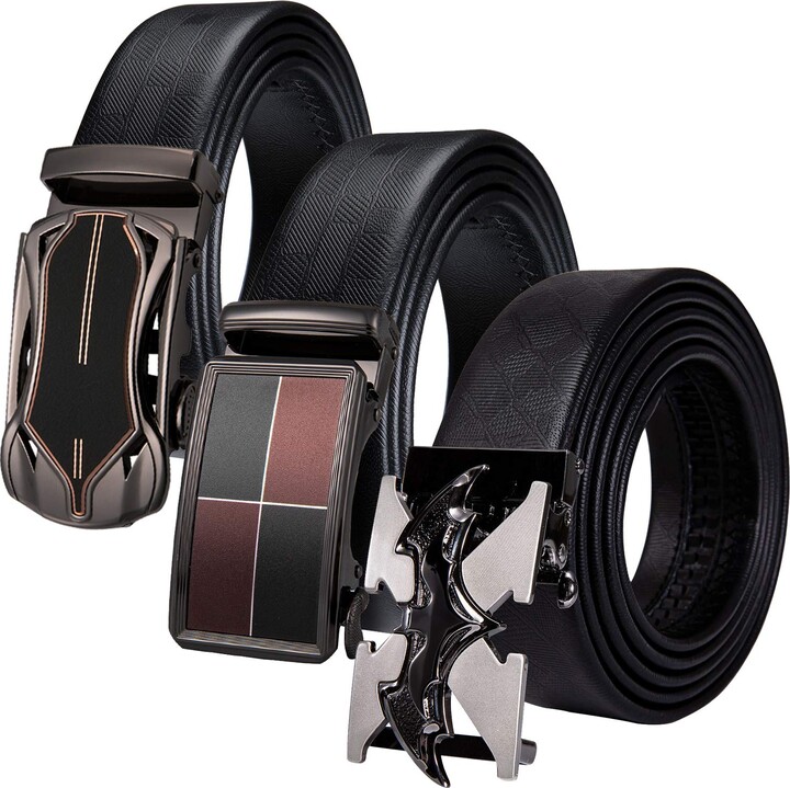 Barry.Wang Mens Belt Genuine Leather Belt Gifts for Father's Day ...