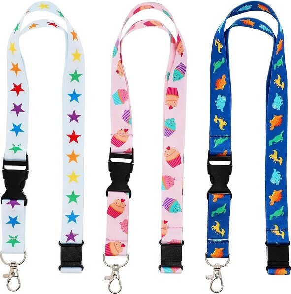 Juvale 6-Pack Kids Lanyards With Detachable Buckle, 3 Designs ...