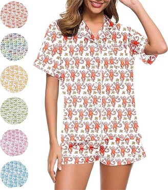 MoliseMeotans Womens 2 Piece Roller Rabbit Pajamas Cute Monkey Pajamas ...