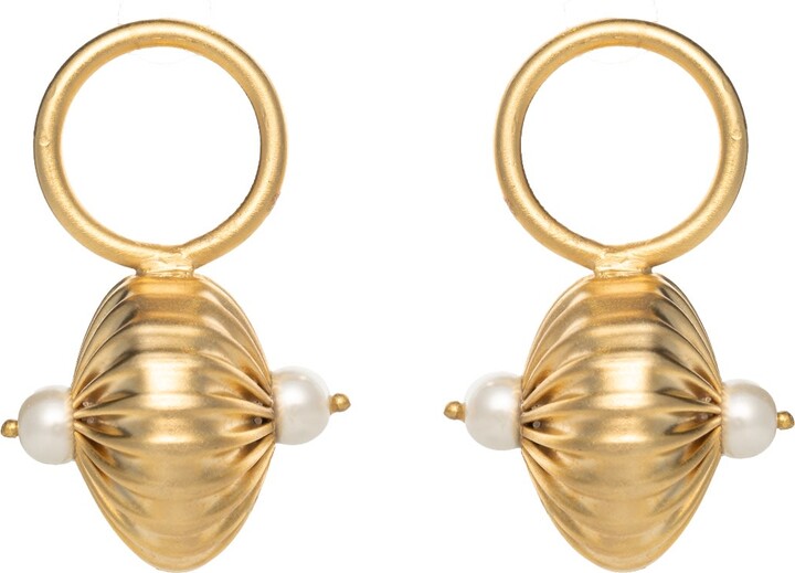 Meraki by Rashmi Bajaj Gold Florentine Earrings - ShopStyle