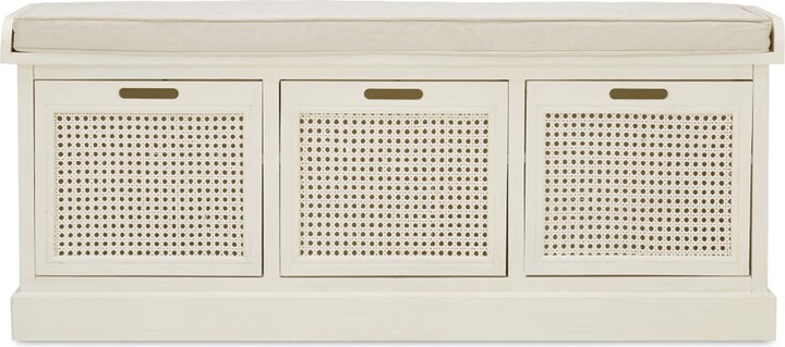 Dunelm Lucy Cane Cream Storage Bench Cream - ShopStyle