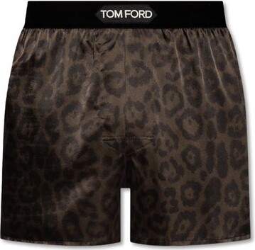 Tom Ford Logo Waistband Leopard Print Boxers - ShopStyle