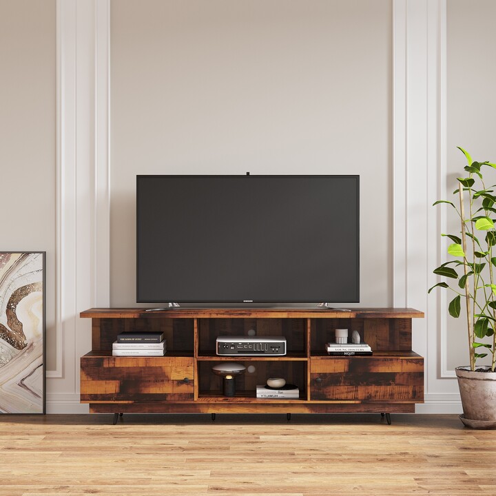 Sunmory TV Stand Wood Media Entertainment Center Console Table - ShopStyle
