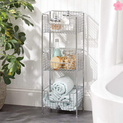 Rebrilliant 3-Tier Steel Freestanding Storage Organizer Tower Rack ...