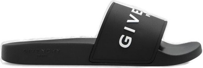 Givenchy Logo Detailed Open Toe Slides - ShopStyle Flip Flop Sandals