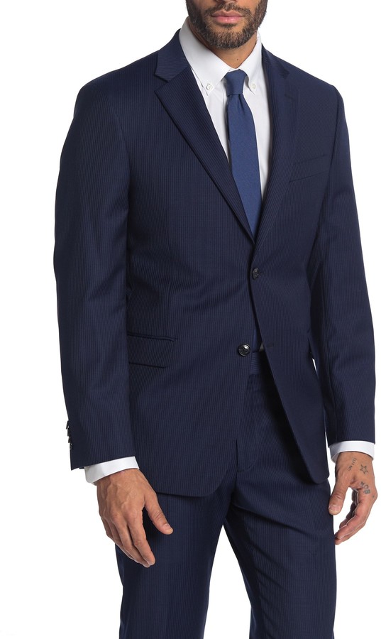 Tommy Hilfiger Blue Notch Collar Two Button Suit Separate Jacket ...