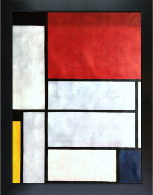 Vault W Artwork Tableau I by Piet Mondrian Picture Frame Painting on ...