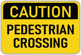 Etsy Caution Pedestrian Crossing Sign, Parking Lot Signs - Aluminum ...