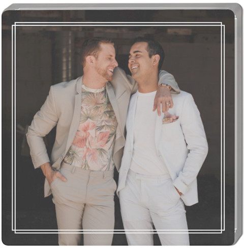 Shutterfly Acrylic Magnets: Classic Double Frame, 3x3, White ...