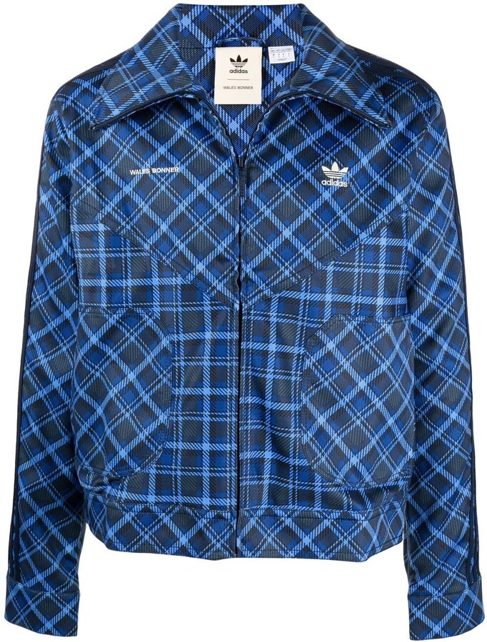 adidas Check Print Sports Jacket - ShopStyle