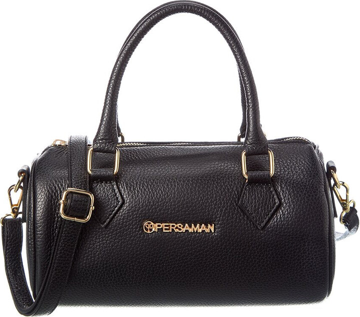 Persaman New York Aubrey Double Handle Small Leather Duffel Bag - ShopStyle