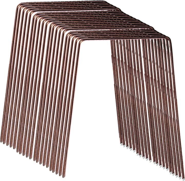 Pegdev 6” Copper-Coated Staples Secure Membrane Fleece Netting - Pack ...