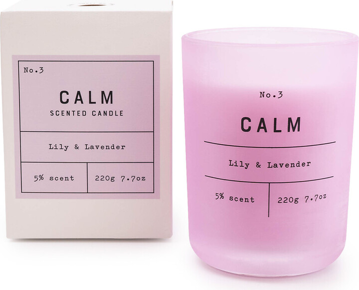 So'home Frosted Glass 'calm' Candle Lily And Lavender - ShopStyle